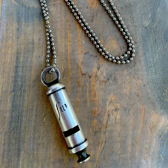 Vintage Gunmetal FW Scout Whistle | GEC Collectibles